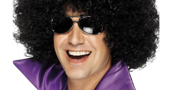 Afro parukas, mega suur, must - aa6fe