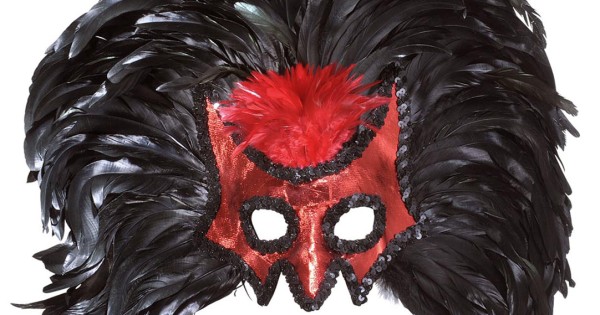 Kuradi mask, pikkade sulgedega - 57d47